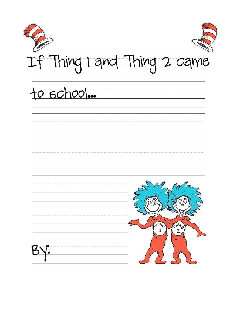 Thing 1 and Thing 2 Writing | PDF