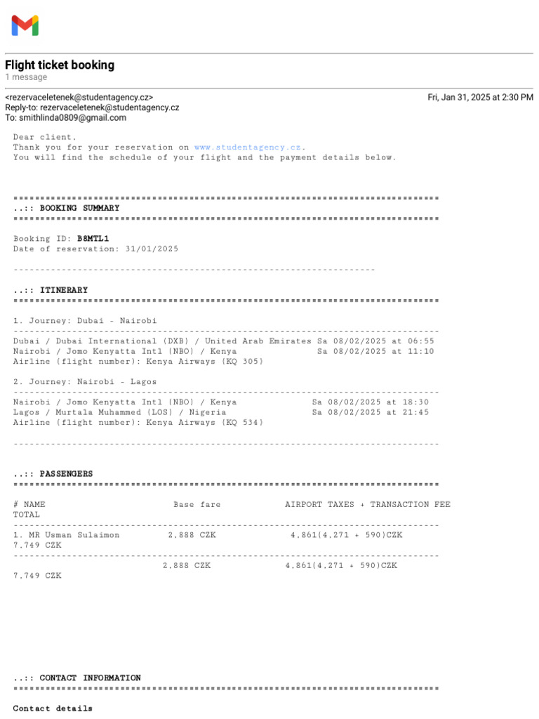 Gmail - Flight Ticket Booking | PDF | Transport | Service Industries