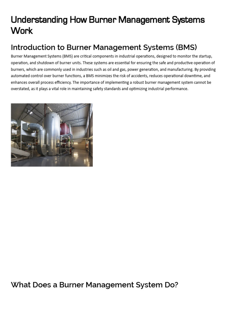 Understanding How Burner Management Systems Work | PDF | Reliability ...