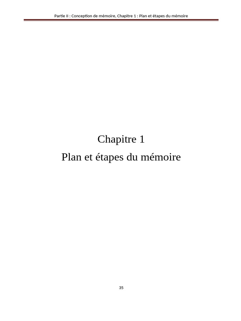 Plan et étapes d'un mémoire académique | PDF | Mémoire