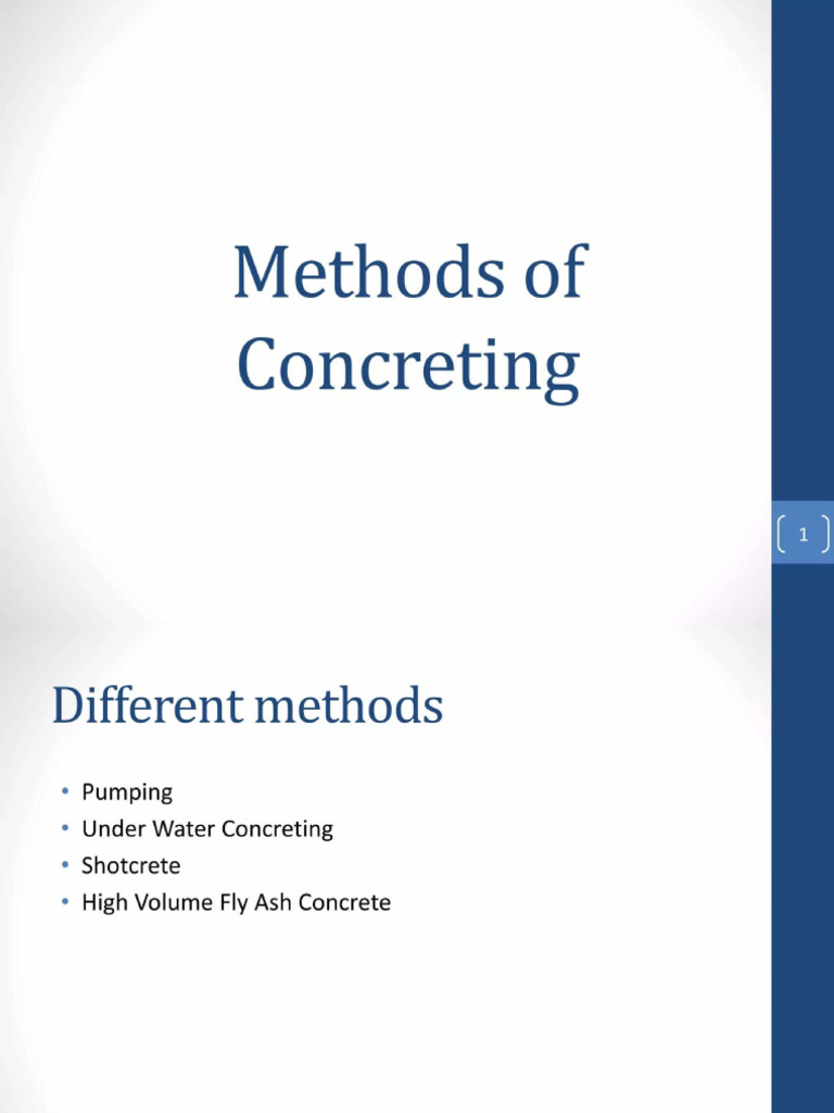 Methods of Concreting | PDF