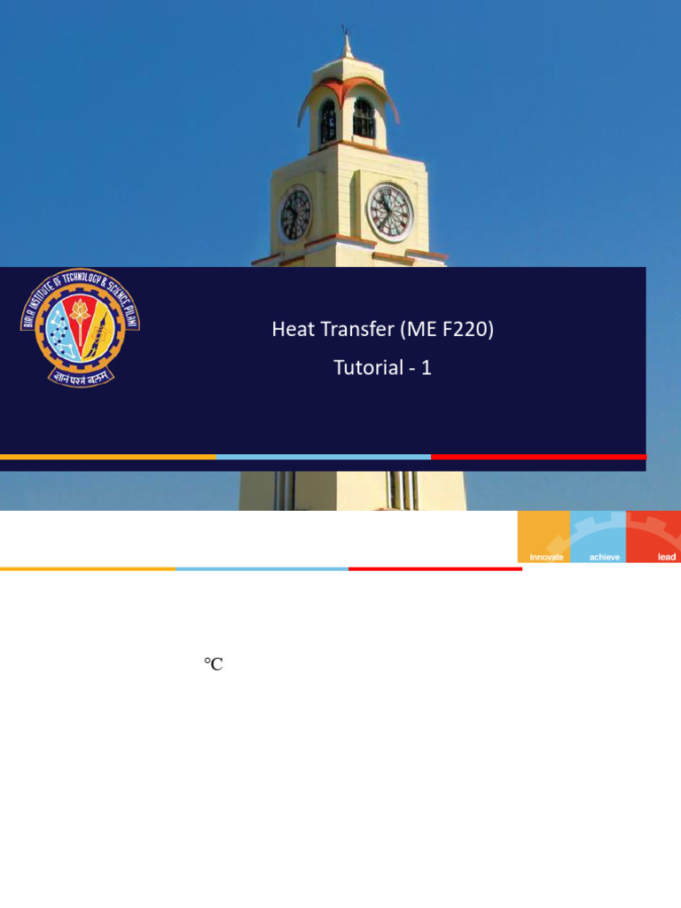 Heat Transfer - Tutorial 1 | PDF | Thermal Conduction | Heat Transfer