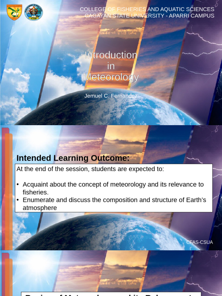 Meteorology's Impact on Fisheries Science | PDF | Atmosphere Of Earth ...