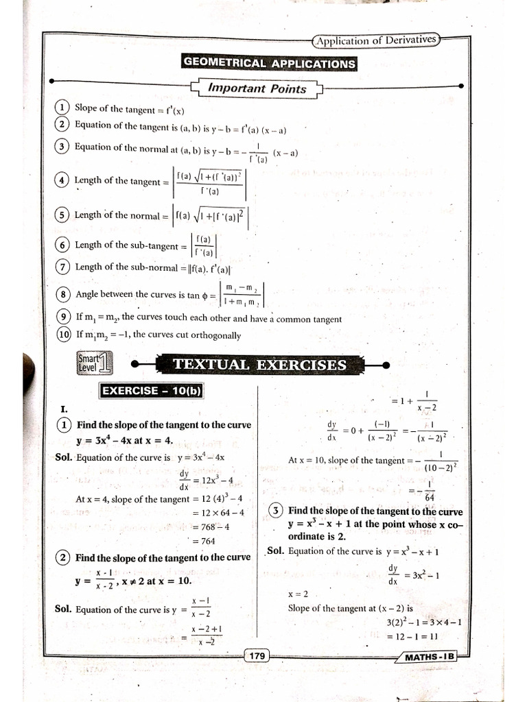 Tangents & Normals | PDF