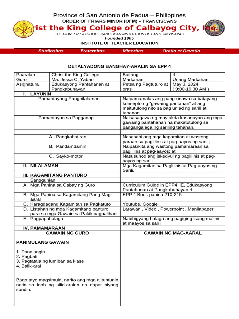 Epp - Lesson-Plan | PDF