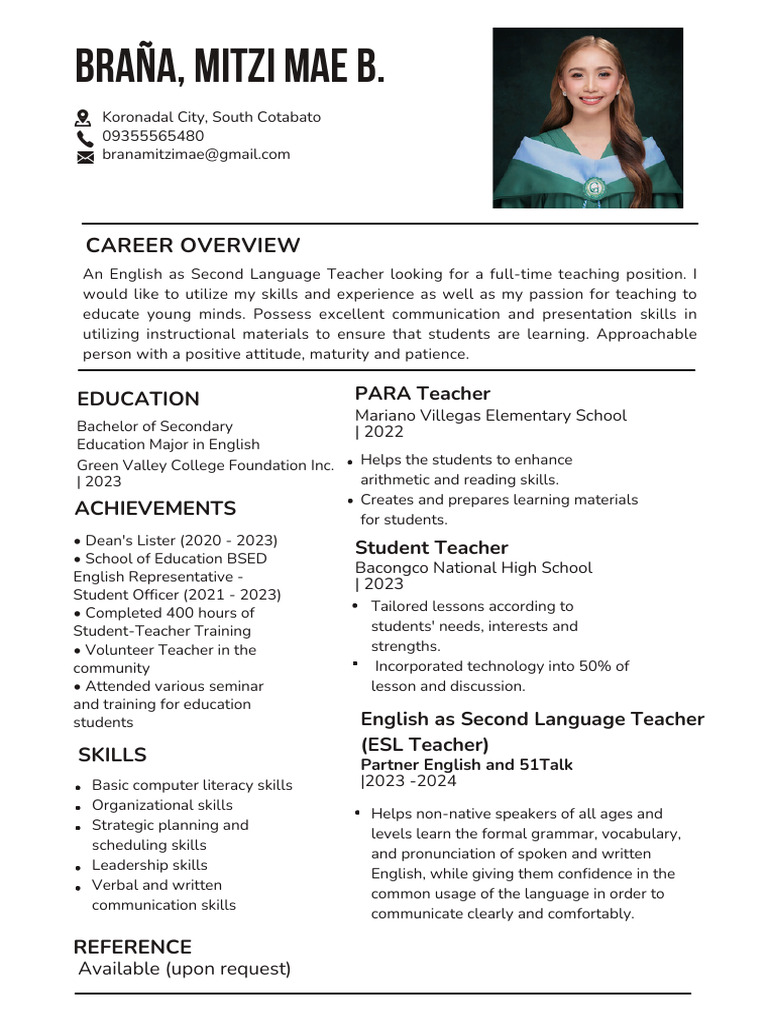 RESUME .PDF 20240820 154719 0000 | PDF | English As A Second Or Foreign ...