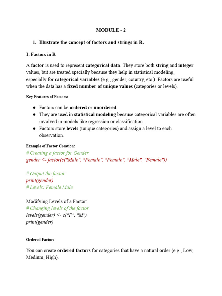 BDS306C - Imp Questions & Answers - Module 2-2 | PDF | Categorical ...