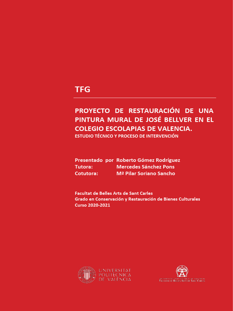 Gomez - Proyecto de Restauracion de Una Pintura Mural de Jose Bellver ...