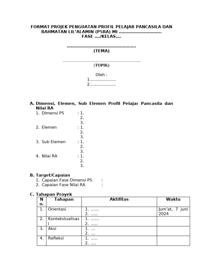 abc. TEMPLATE MODUL P5RA | PDF