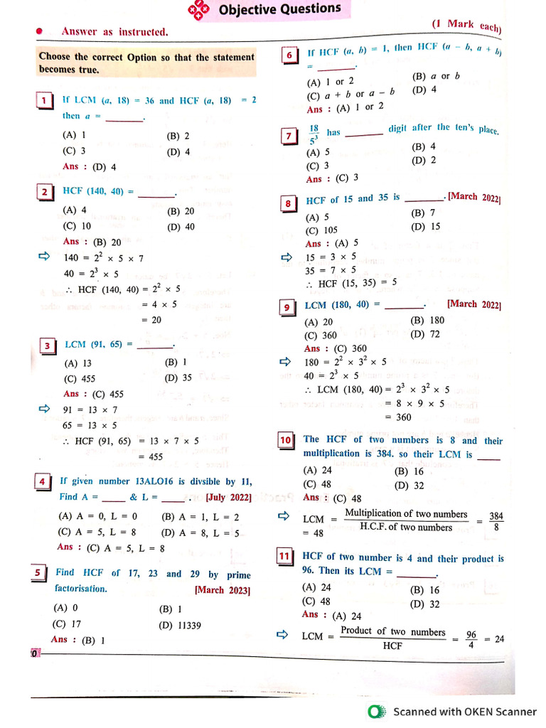 STD 10 Maths | PDF
