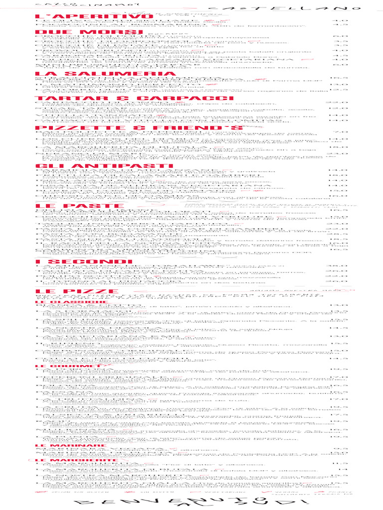 Menú Italiano: Aperitivos y Platos Principales | PDF | Queso Mozzarella ...