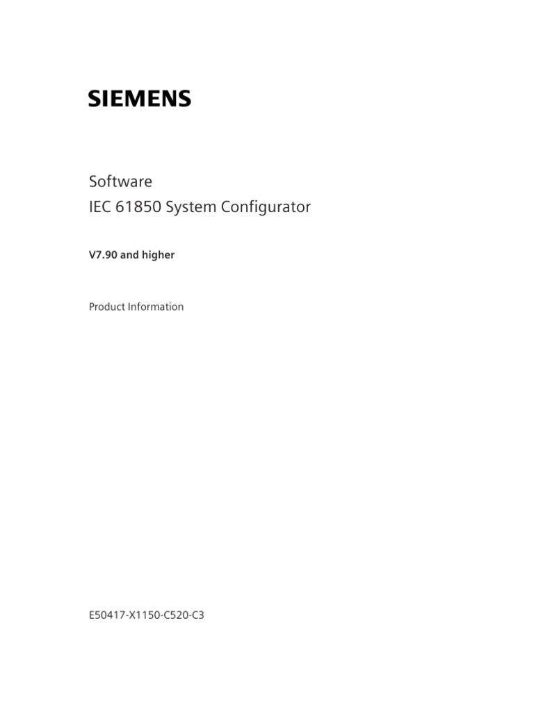 Product Information IEC 61850 System Configurator V7.90 | PDF | Command ...