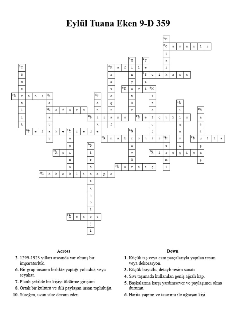 Eylul-Tuana-Eken-9-D-359 tarih ödev 1.ünite | PDF