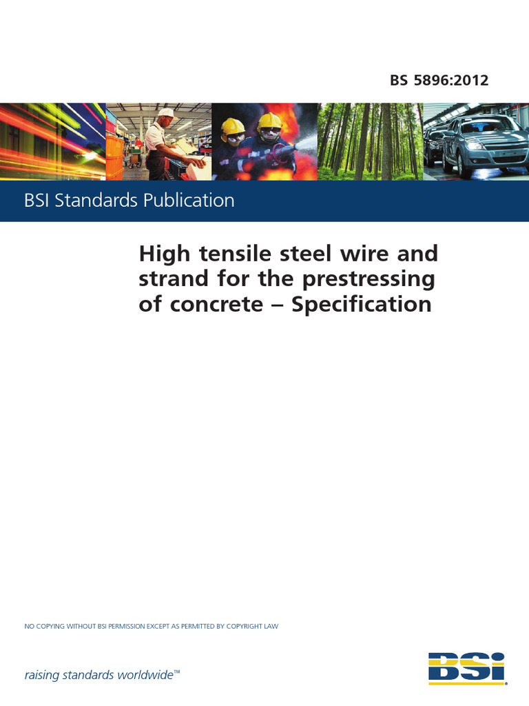 BS 5896 - 2012 | PDF | Wire | Prestressed Concrete