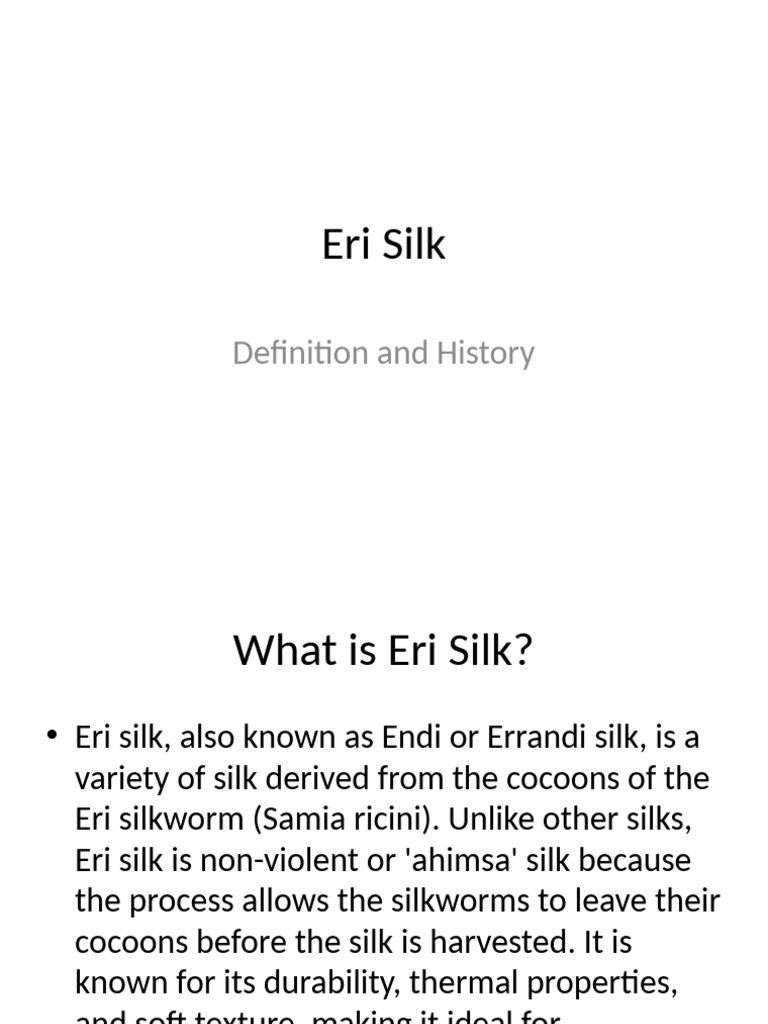 Eri Silk Presentation | PDF