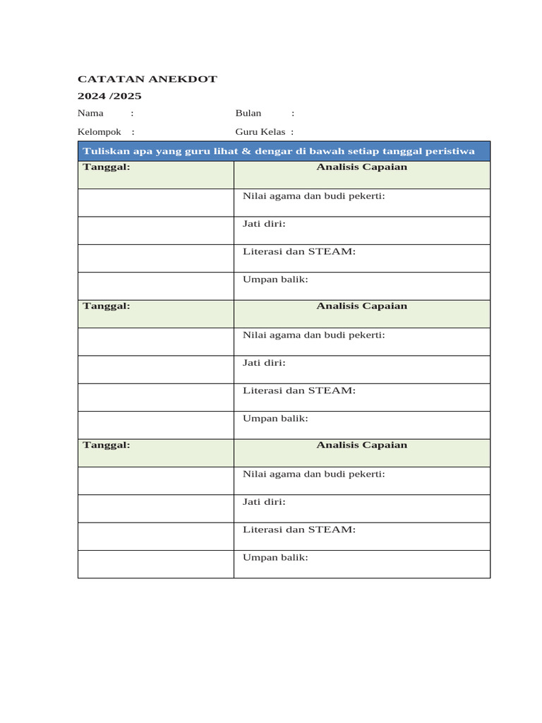 CATATAN ANEKDOT | PDF