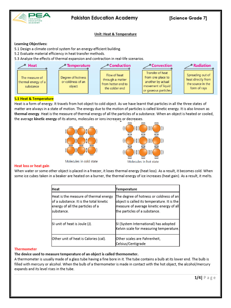 Unit Heat & Temperature | PDF | Fahrenheit | Celsius