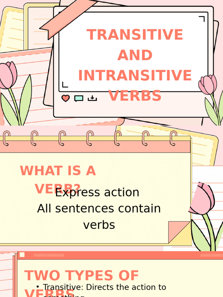Intransitive and Transitive Verbs | PDF