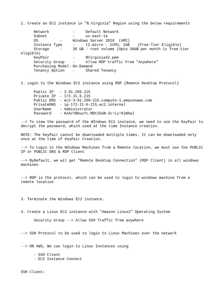 09 - EC2 - Instance Creation | PDF | Secure Shell | Software