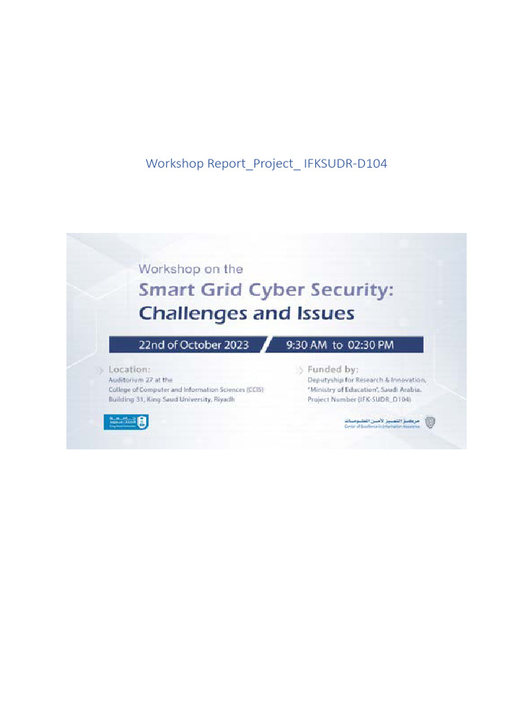 Smart Grid Cybersecurity Workshop Report-Compressed | PDF