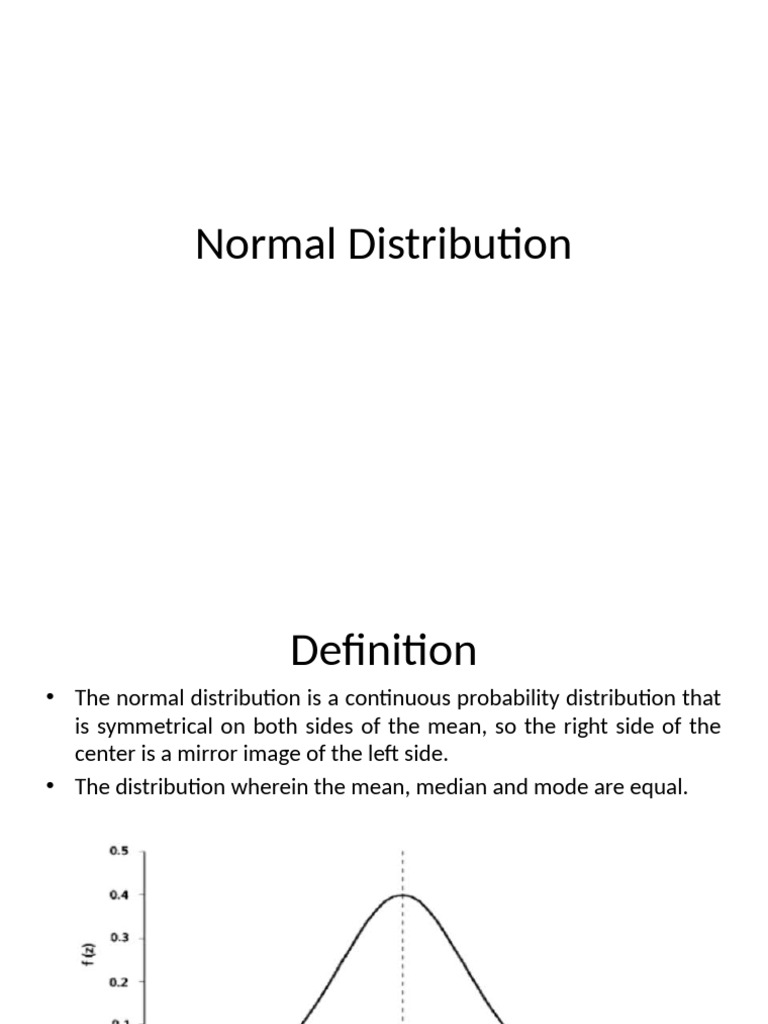 Normal Distribution Lecture | PDF | Normal Distribution | Mean