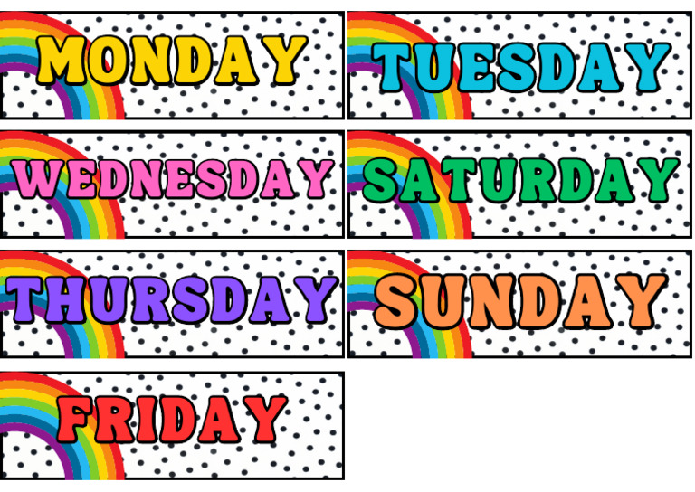 Rainbow Polka Dot Name Tags in Bold Colorful Style | PDF