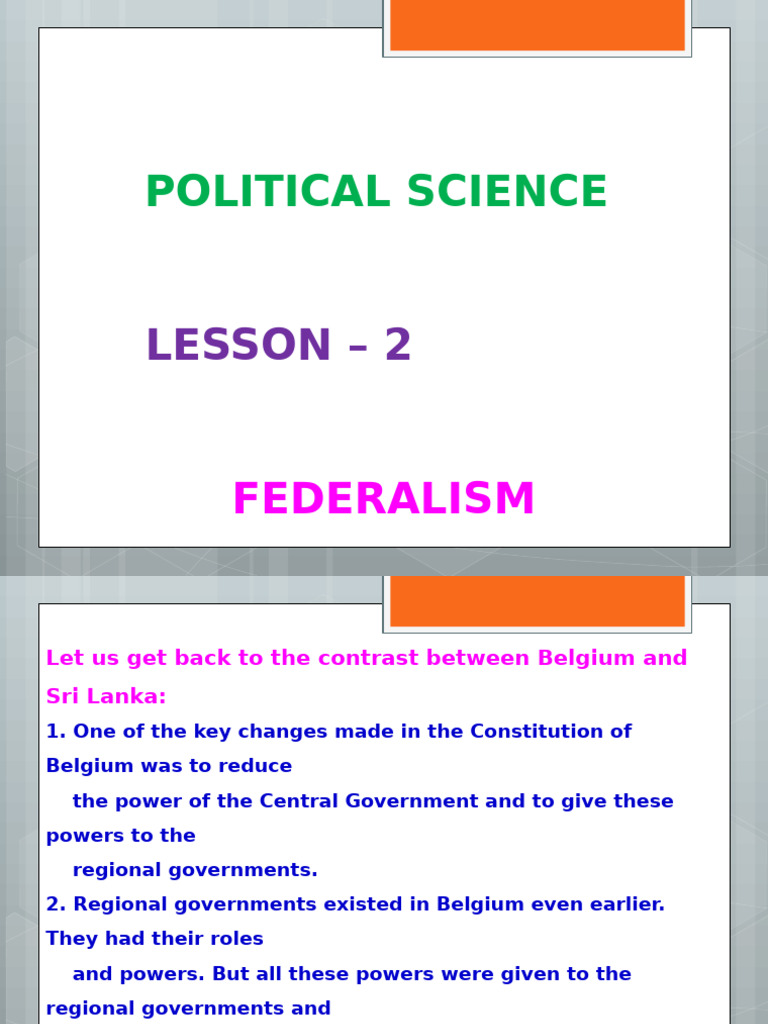 PS Chapter - 2 Federalism | PDF | Federalism | Government
