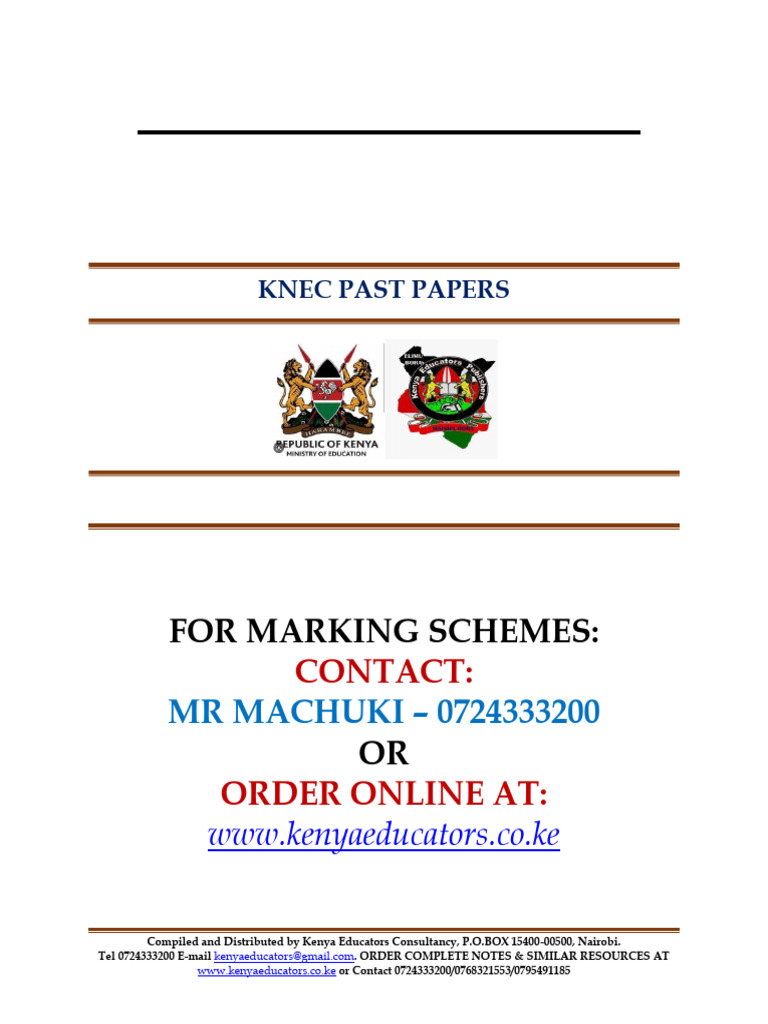 Eng 2010-2022 Kcpe Past Papers | PDF | Dress | Telephone