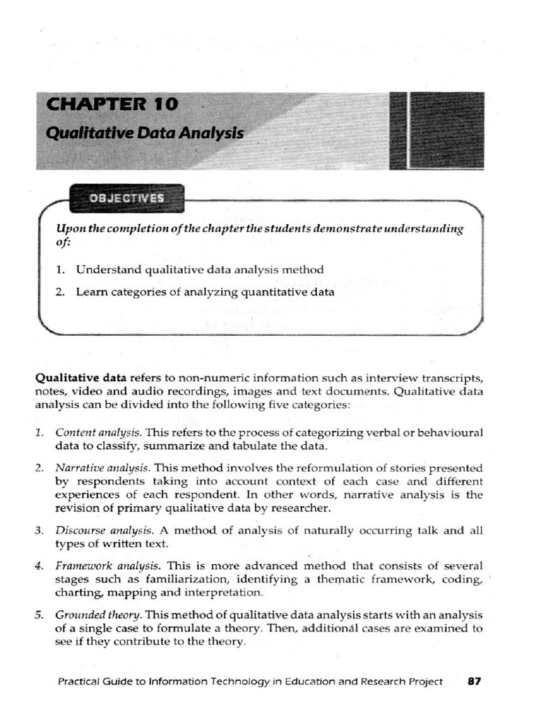 IT3 - Chapter 10 - Qualitative Data Analysis | PDF