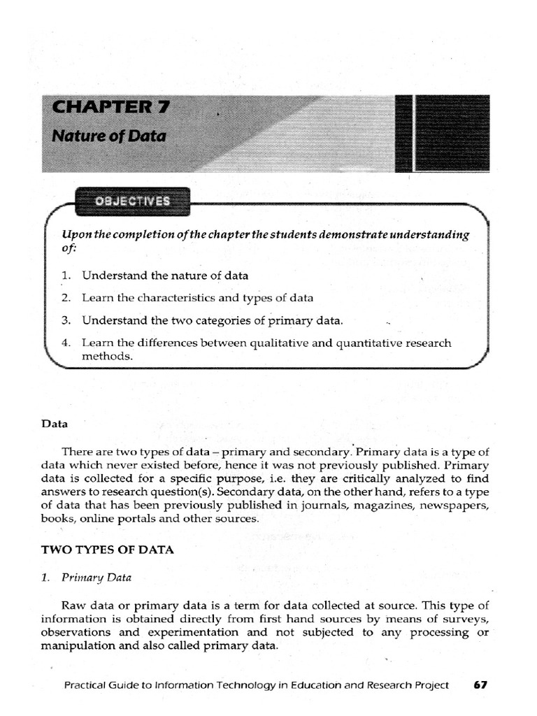 IT3 - Chapter 7 - Nature of Data | PDF