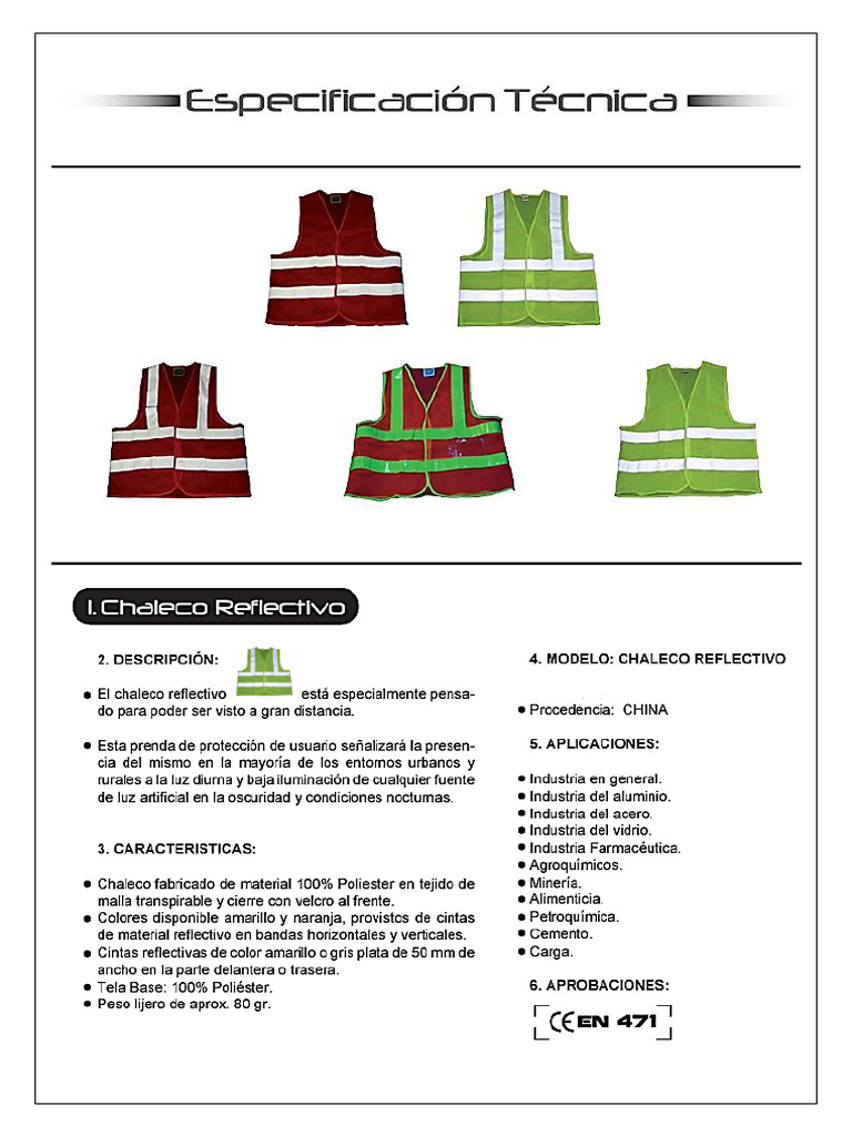 Chaleco Reflectivo FT | PDF