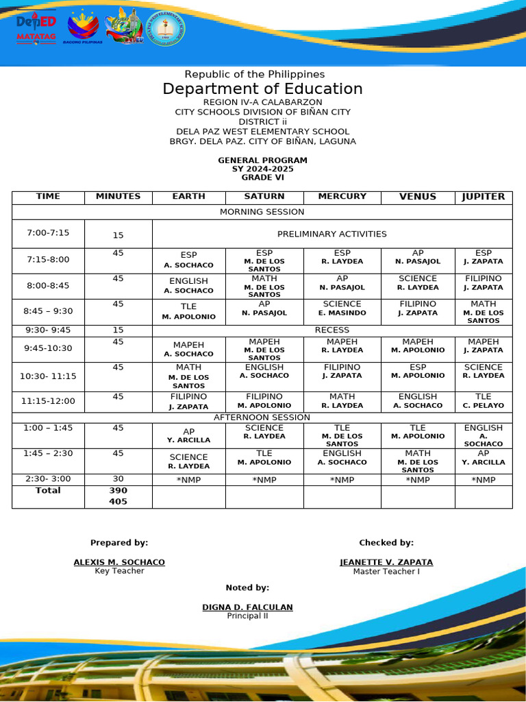 General Program - Sy2024-2025 | PDF