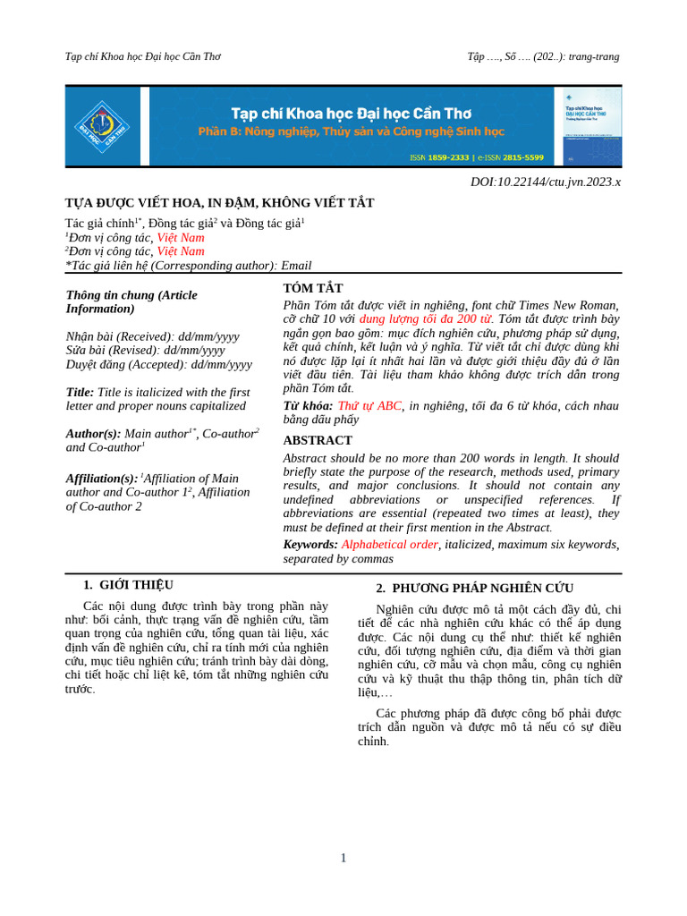 Templateb - CTUJoS New OTH | PDF