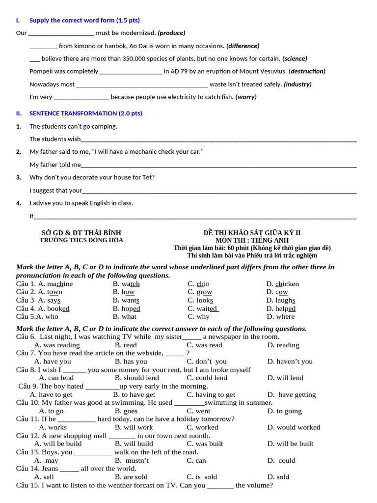 Tiếng Anh | PDF | Foreign Language