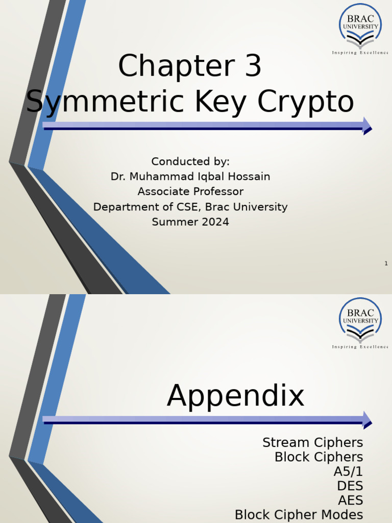 Lec 2 Crypto Ch3 Symmetric Key Crypto | PDF | Military Communications | Cryptography