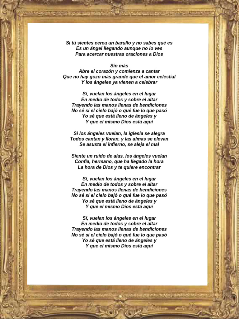 Si tú sientes cerca un barullo y no sabes qué es | PDF