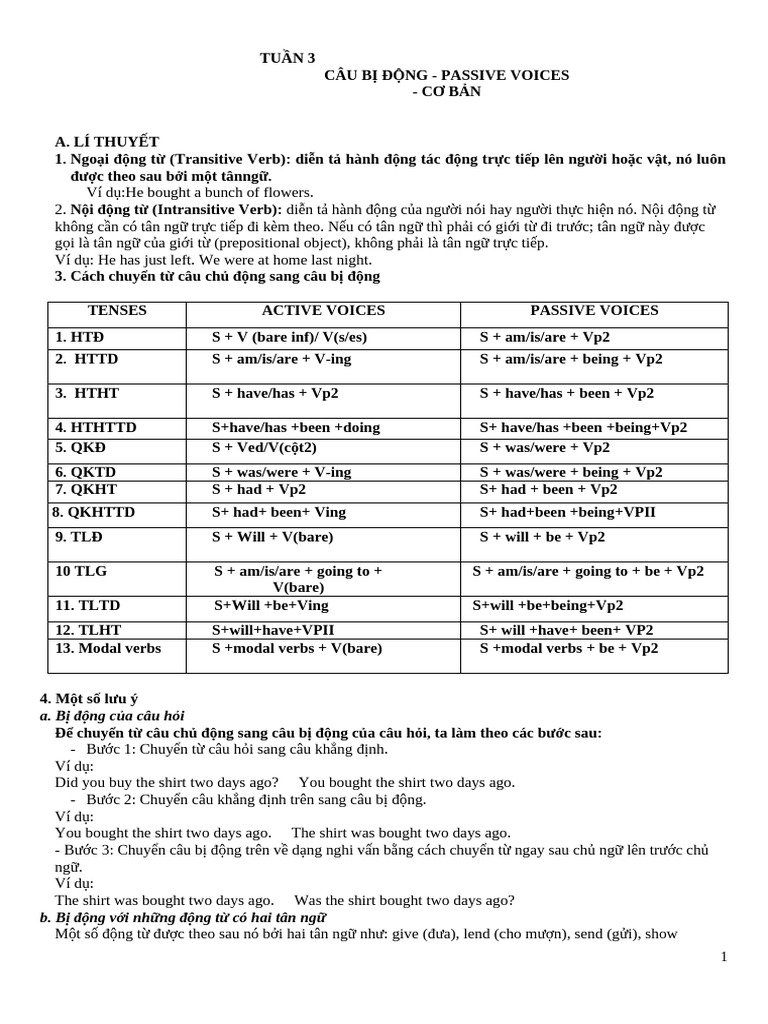 Passive Voice Basics for Learners | PDF