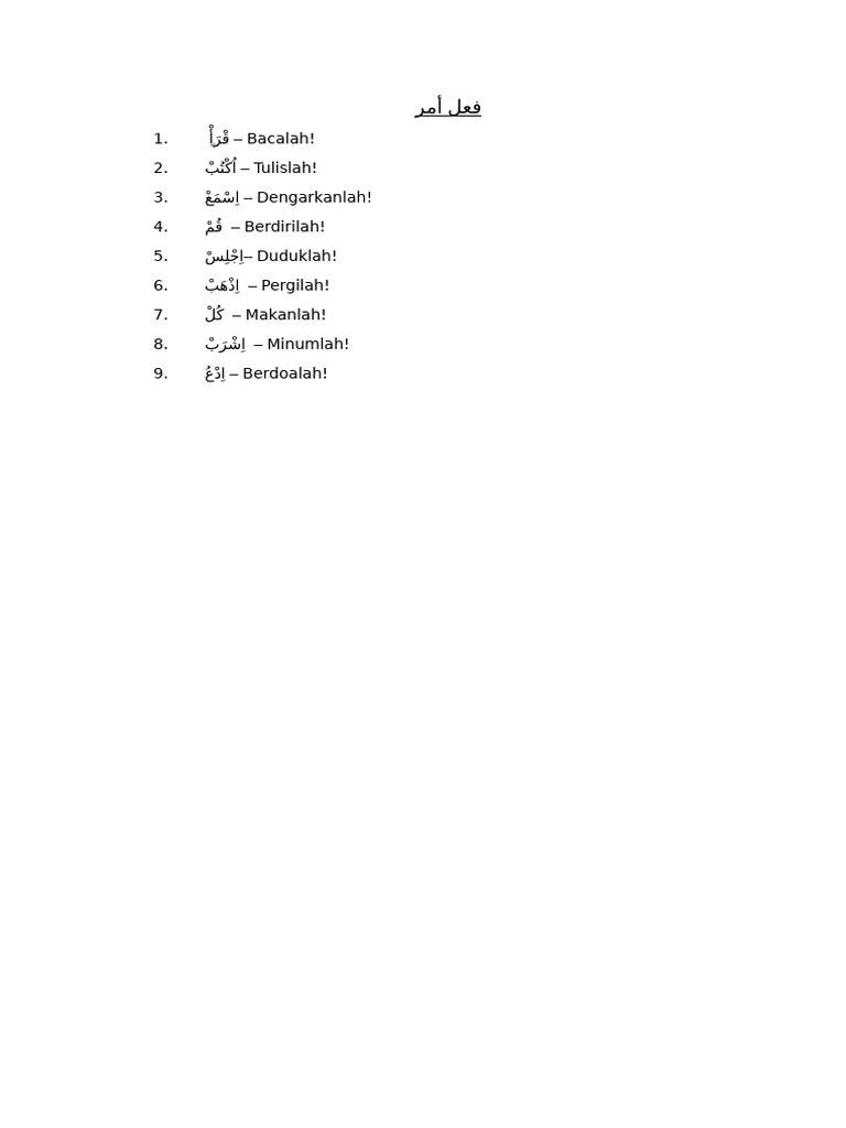 Kata Perintah | PDF