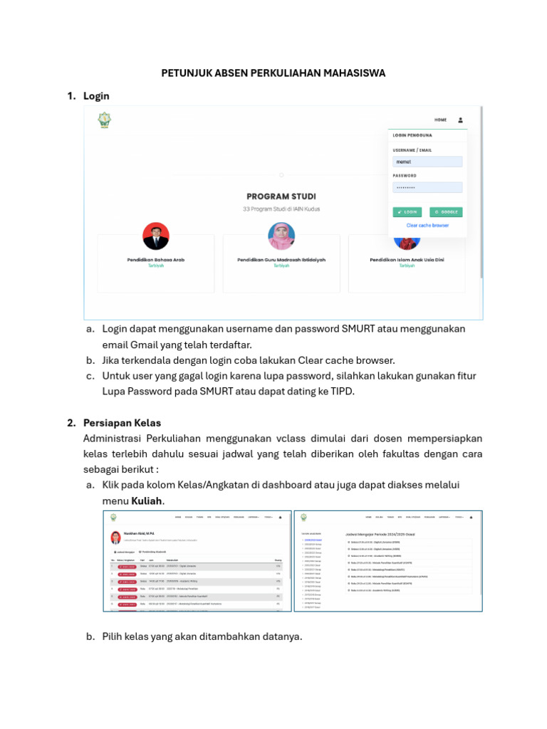 Petunjuk Penggunaan VClass | PDF