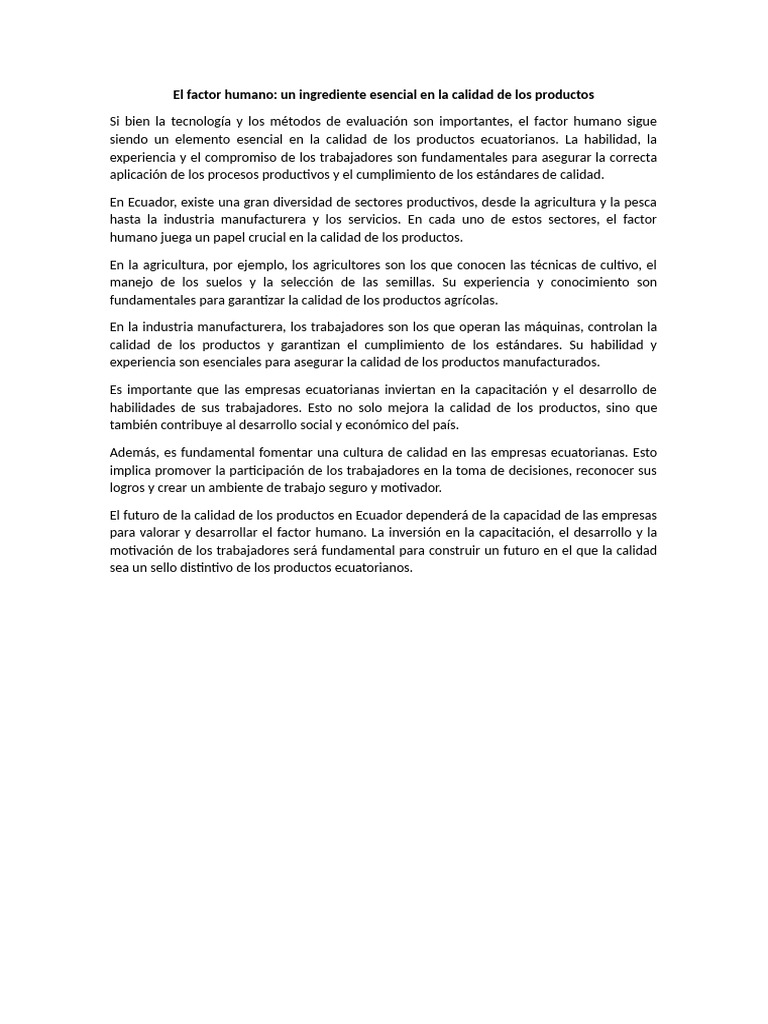 El factor humano | PDF