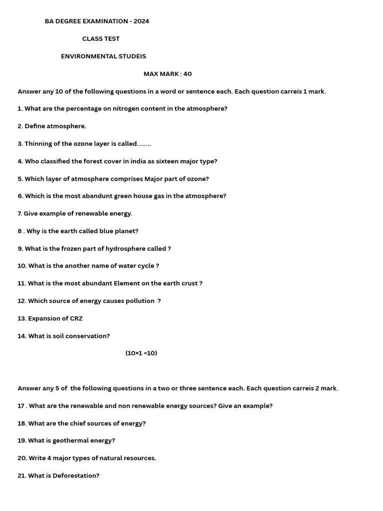 Ba Degree Examination - 2024 - 20241228 - 220239 - 0000 | PDF