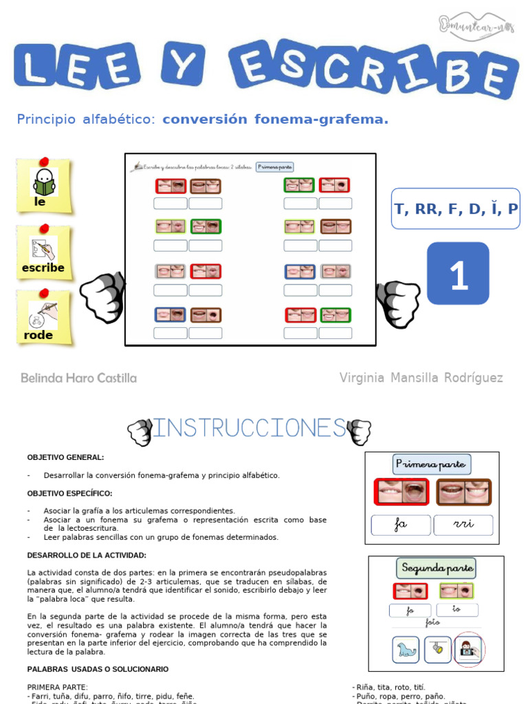 Lee y Escribe - TRRFDNP | PDF | Escritura