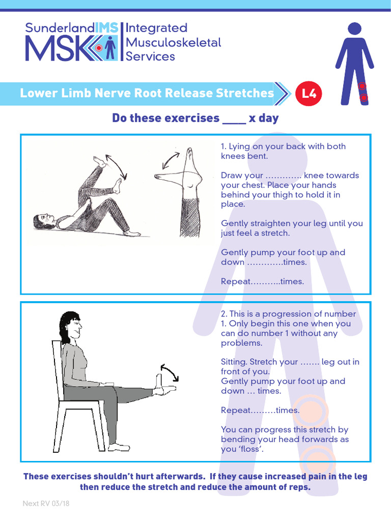 L4-Lower-Limb-Nerve-Root-Stretches | PDF