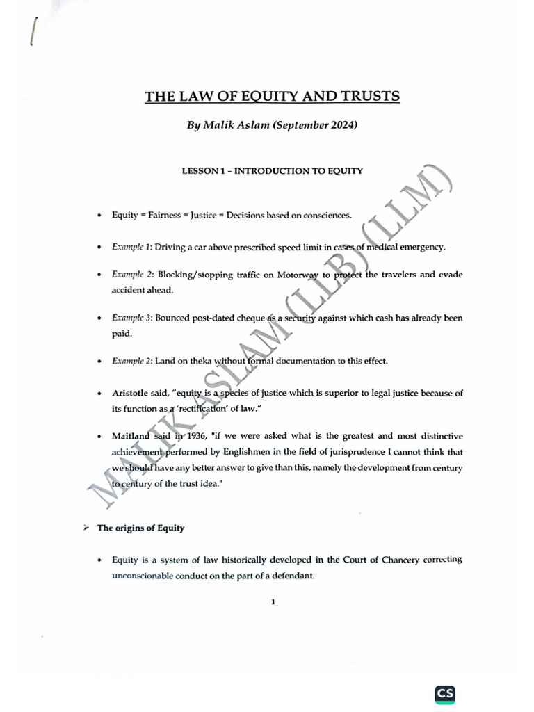 Equality Notes | PDF