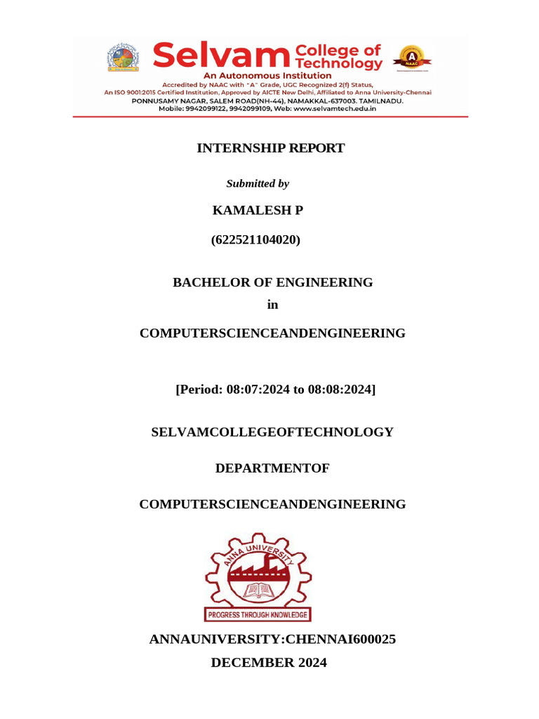 Internship Report Final | PDF | Android (Operating System) | Java ...