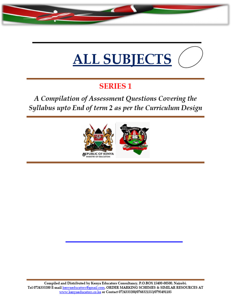 Form 1 Endterm 2 s1 Exam | PDF