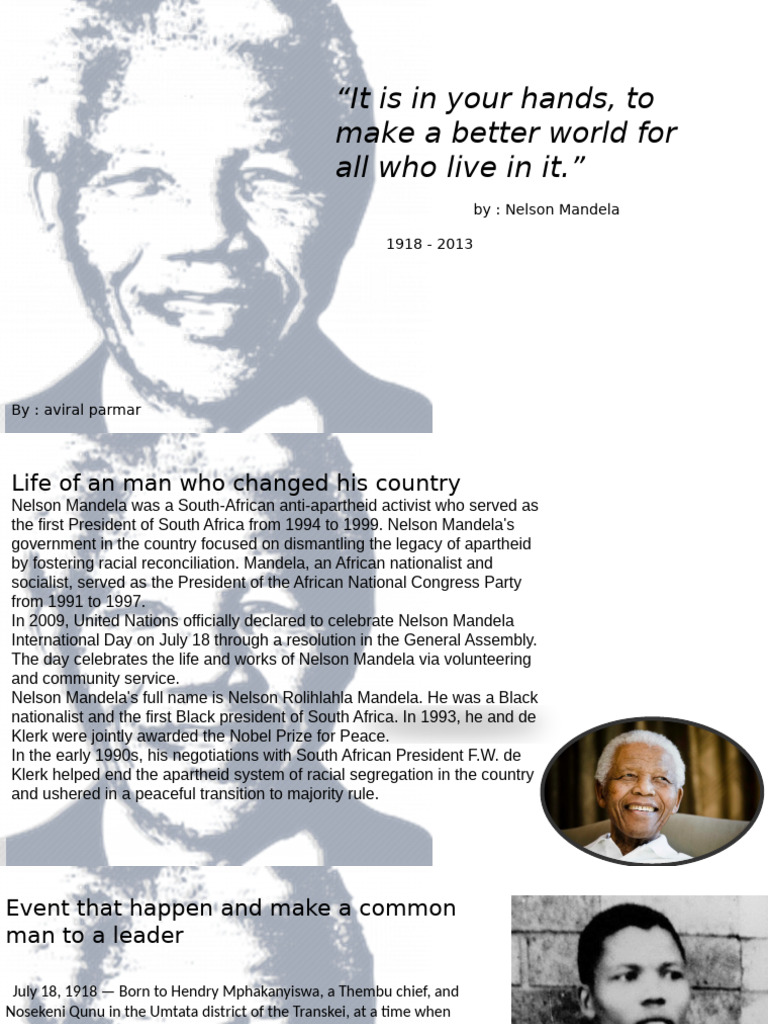 Nelson Mandela | PDF | Nelson Mandela | Apartheid