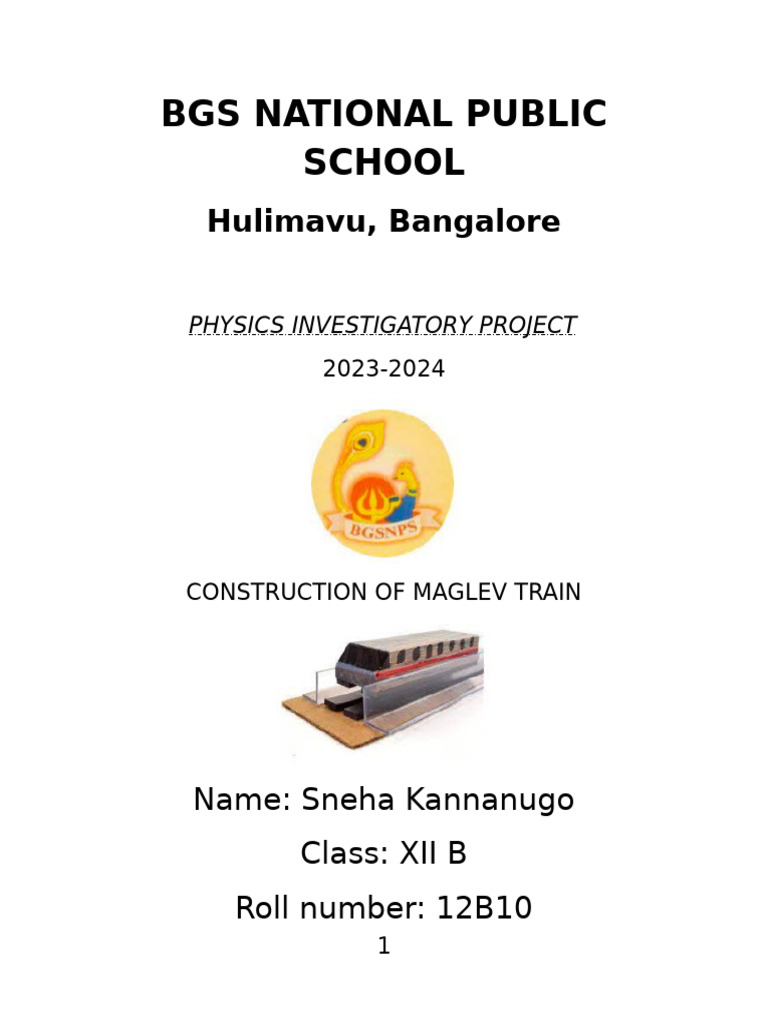 Physics Project Report | PDF | Mechanical Engineering | Electromagnetism