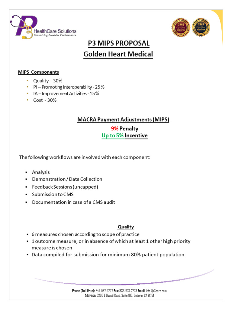 MIPS 2024 Proposal -Golden Heart Medical | PDF | Electronic Health ...