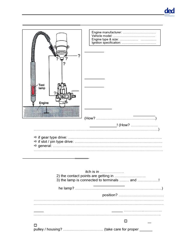 LAB-ignition Adju Test Light | PDF | Distributor | Engine Technology